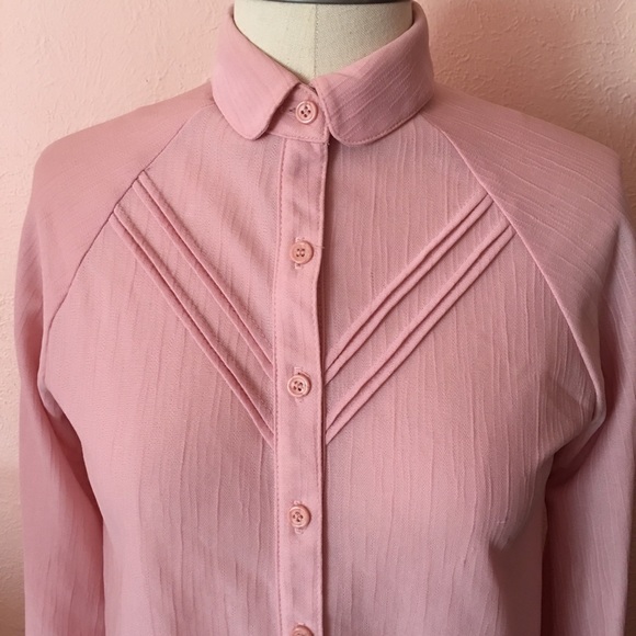 Vintage | Tops | Vintage 6 70 Act Iii Dusty Rose Pink Victorian High ...